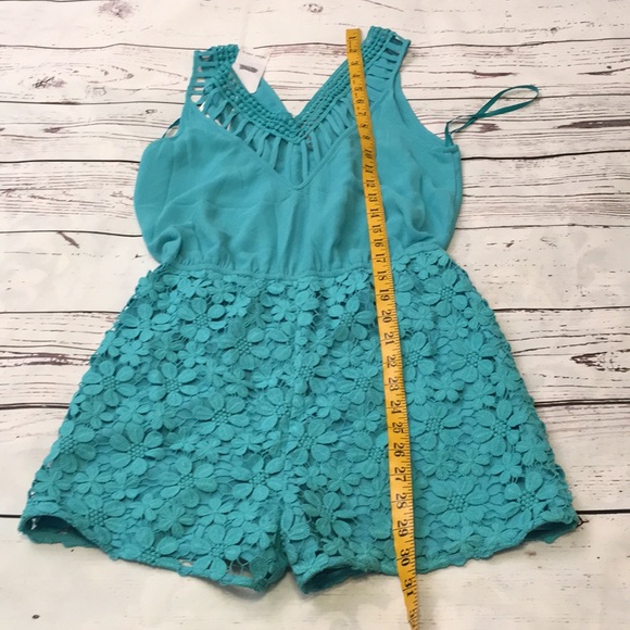 Naked Zebra | Pants & Jumpsuits | Nwt Turquoise Romper | Poshmark